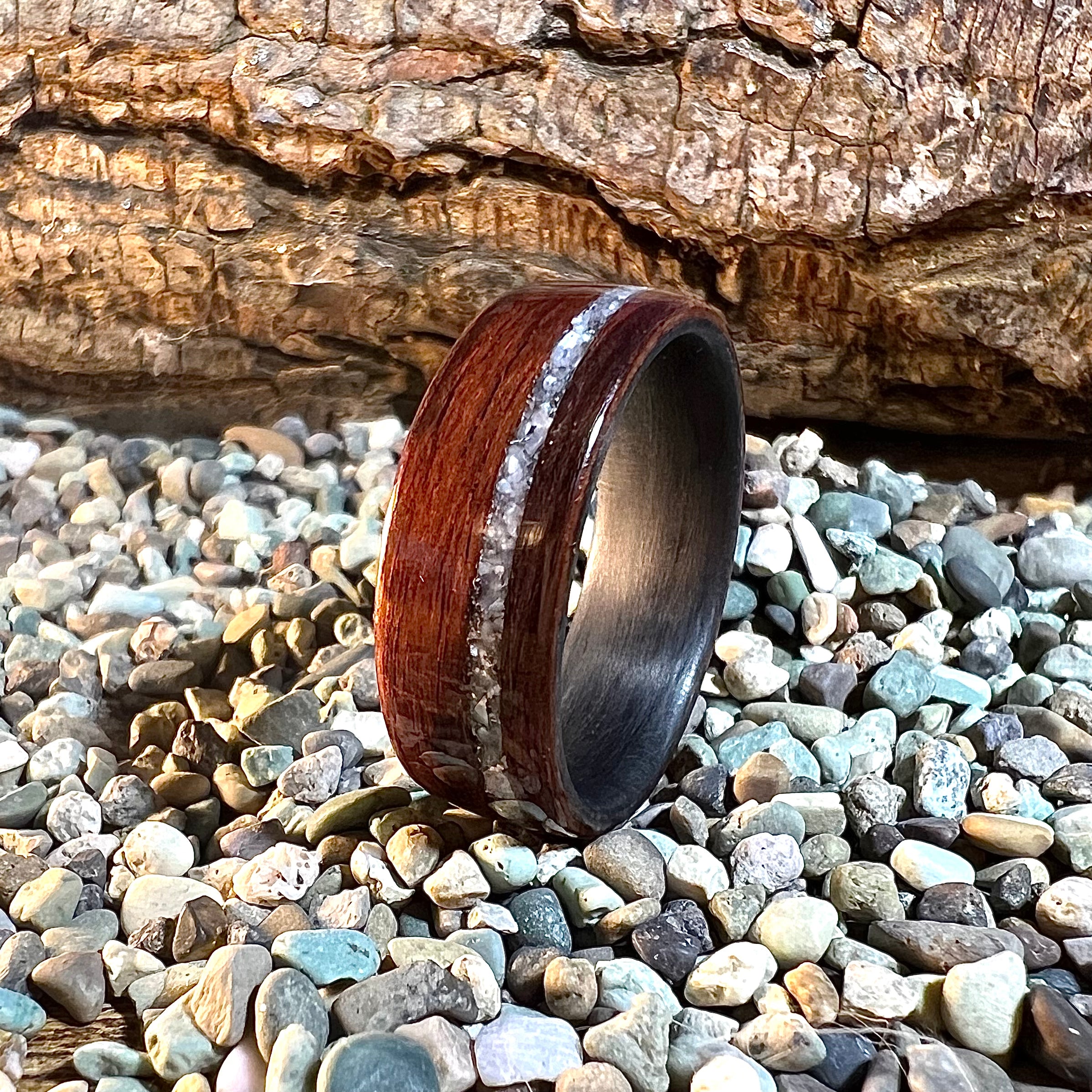 Bespoke Men's Wedding Ring | Meteorite | Eco Wood Rings UK