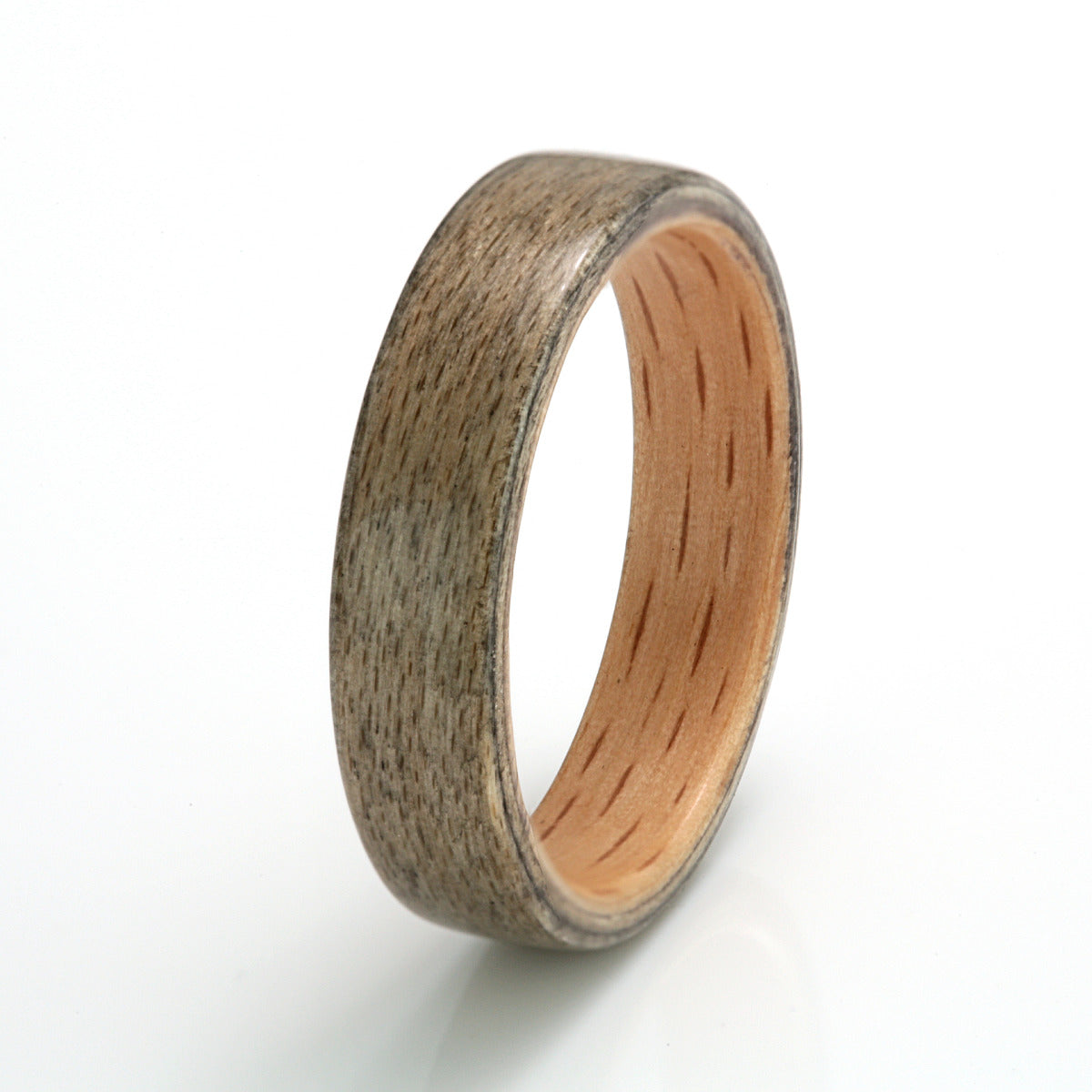 Simple Wedding Rings by Eco Wood Rings | Greyed Maple & Oak