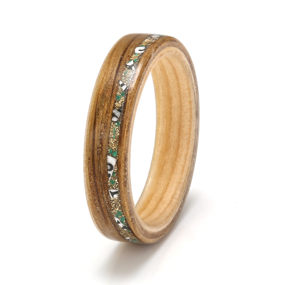 Eco Wood Rings - Oak Wood Ring with Douglas Fir & Mixed Inlay