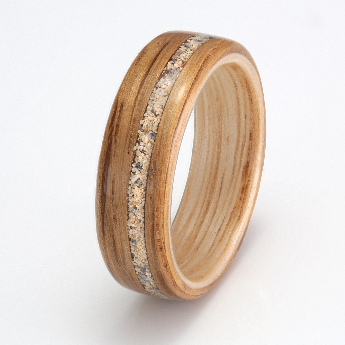Eco Wood Rings - Oak Wood Ring with Chestnut & Mixed Inlay