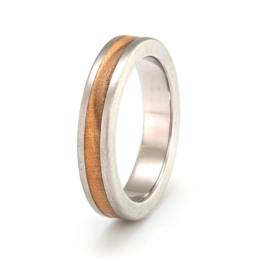 Titanium Wood Rings | Wood Inlay Wedding Rings