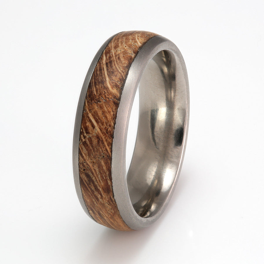 Titanium Wood Rings | Wood Inlay Wedding Rings